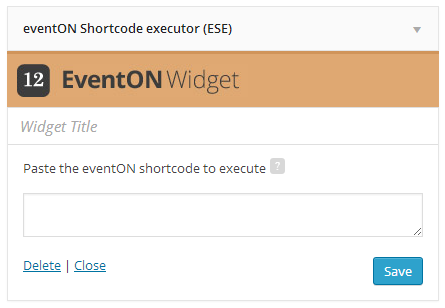 How to use eventon shortcode executor(ESE) widget - Documentation