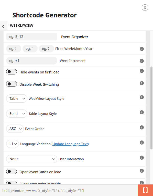 Weekly View - EventON - EventON